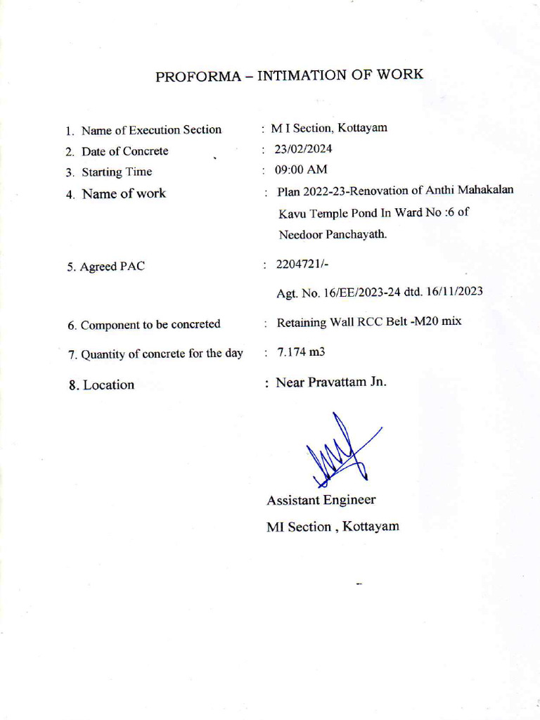 QC Intimation Anthi Mahakalan | PDF