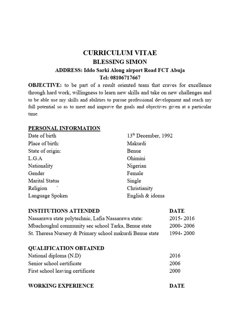 Curriculum Vitae-1 | PDF
