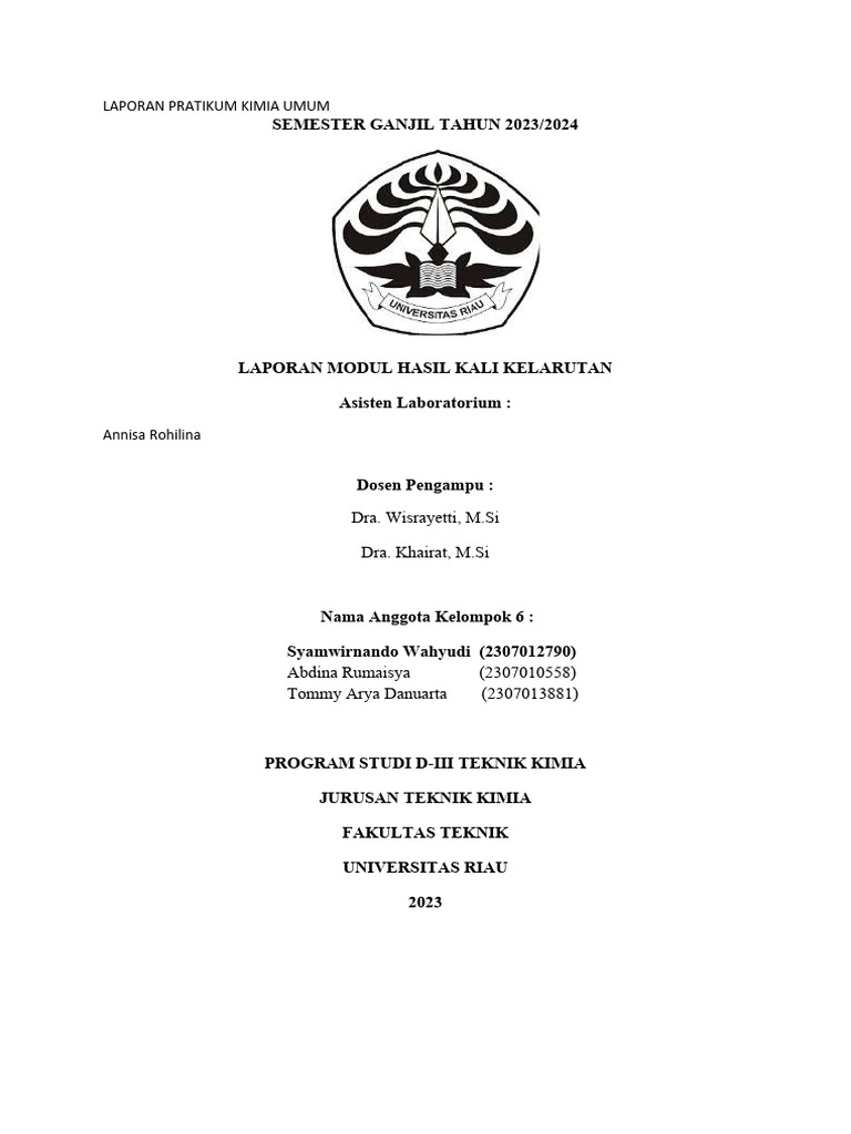 COVER LAPRAK KAK Annisa | PDF | Sains & Matematika