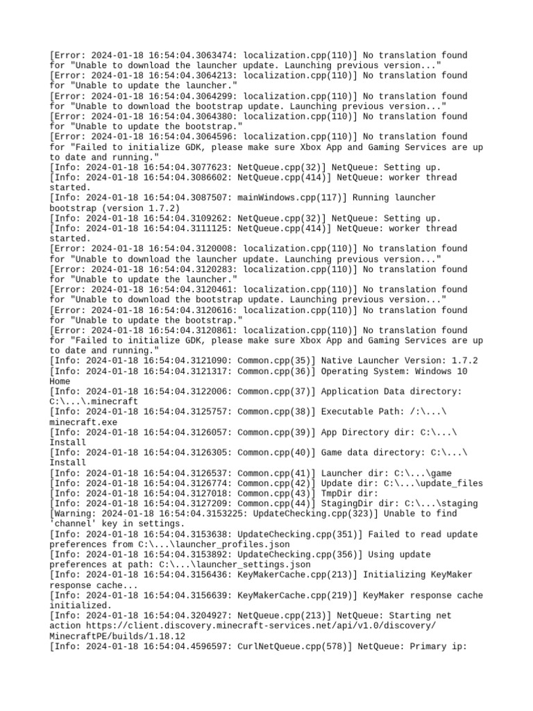 Launcher Log | PDF | Microsoft Software | Computing