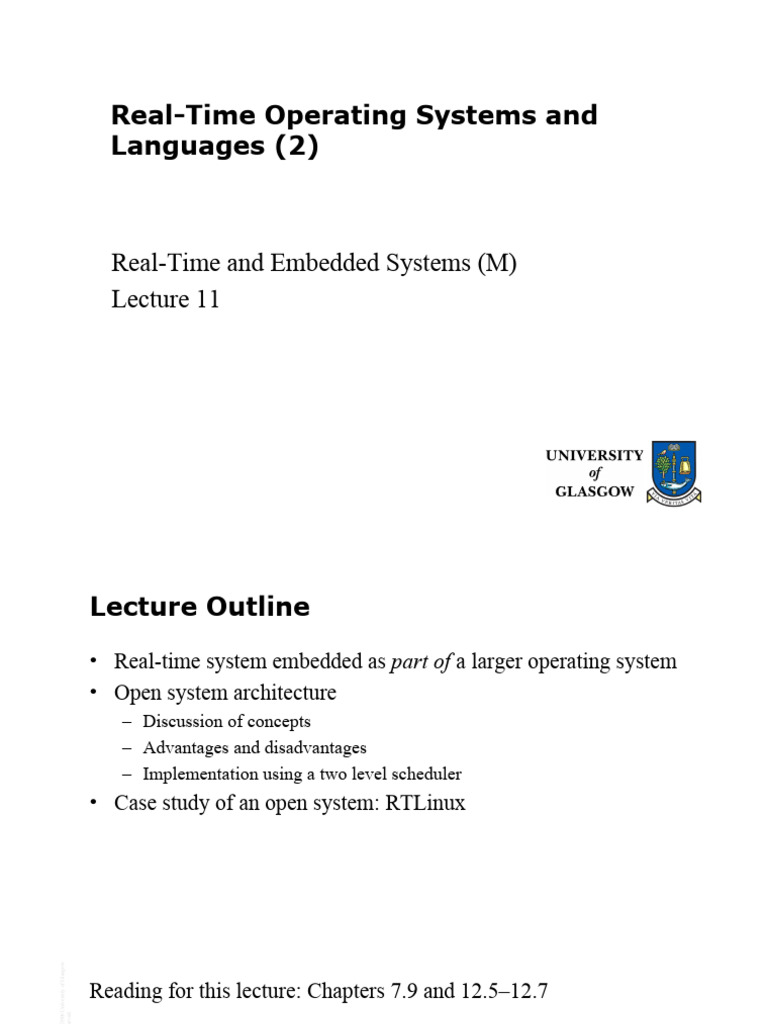 Lecture 11 | PDF | Scheduling (Computing) | Embedded System