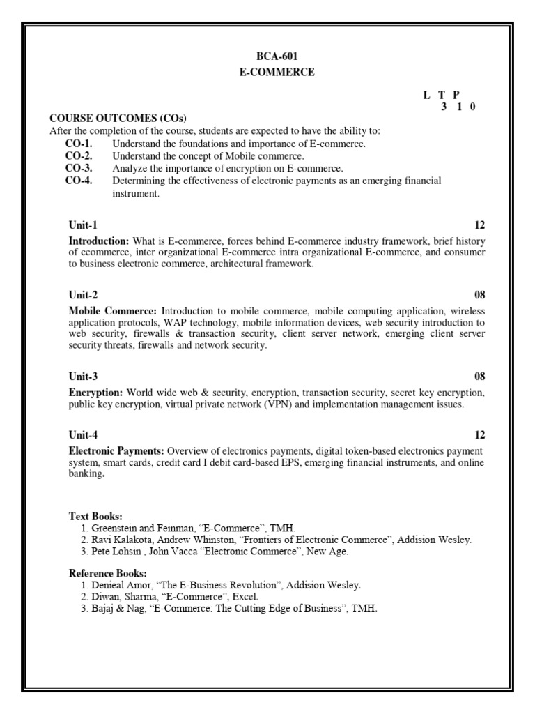 Syllabus BCA 6th Sem | PDF | Cryptography | Encryption