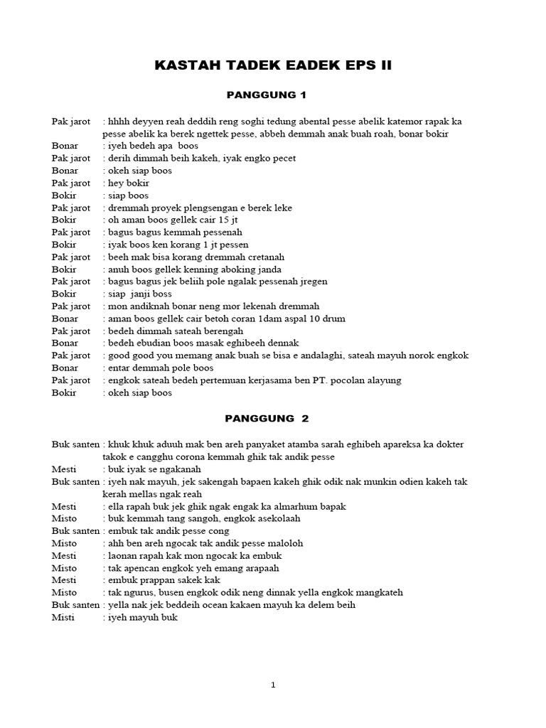 Kastah Tadek Eadek Ep 2 | PDF