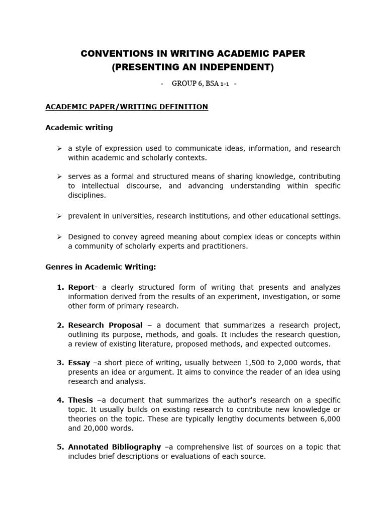 Academic Writing Conventions Guide | PDF | Verb | Idea