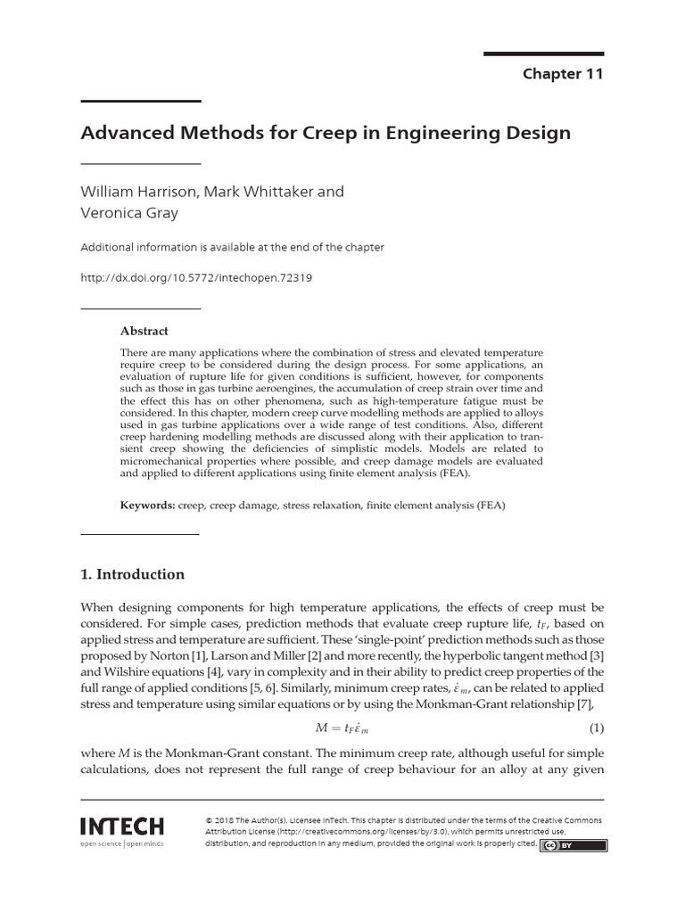 Advanced Methods For Creep in Engineering Design | PDF