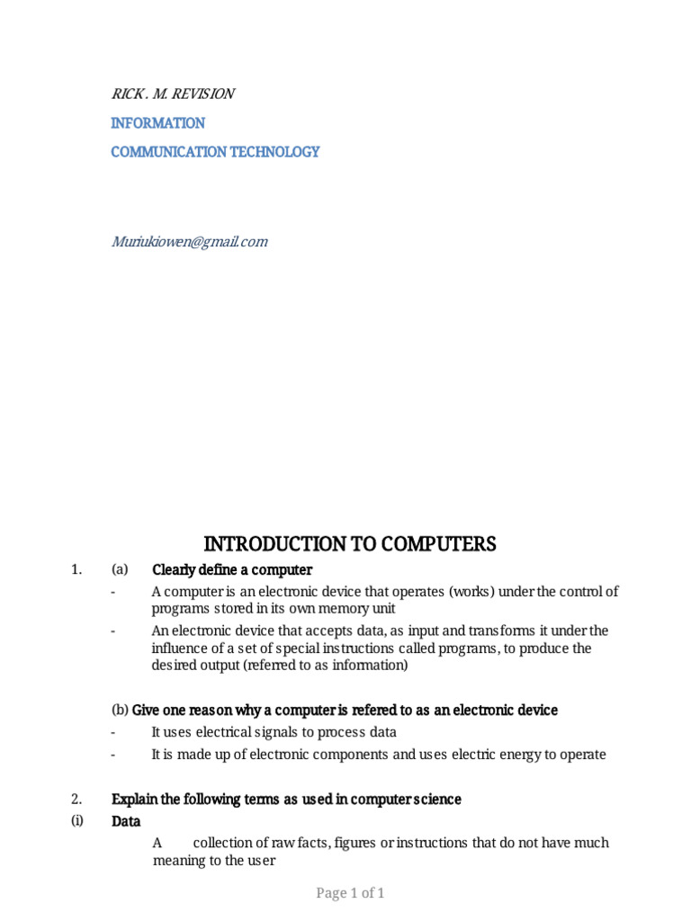 Ict Revision (1) (1) - 2 | PDF