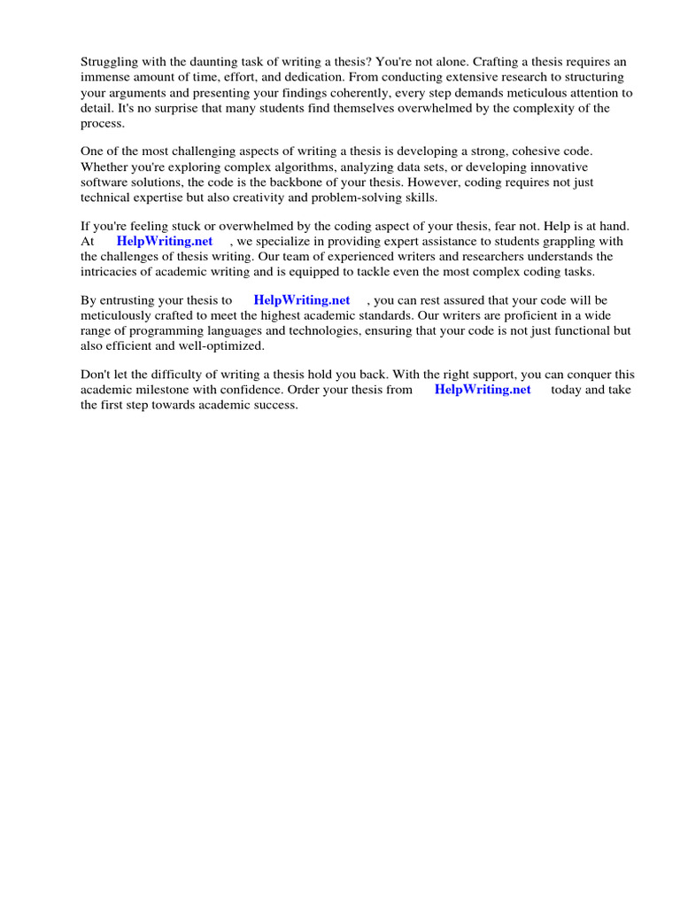 Thesis Code Generator | PDF | Career & Growth | Business