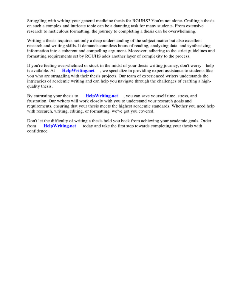 General Medicine Thesis Topics Rguhs | PDF | Career & Growth | Self-Improvement