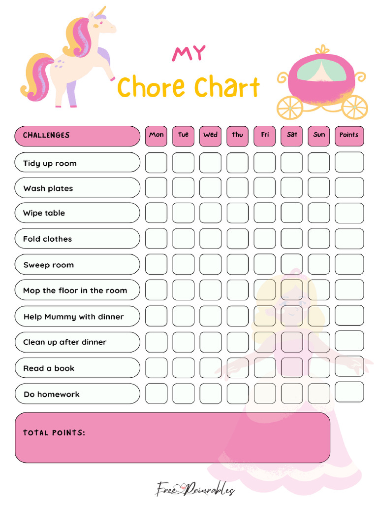 Chore Chart Bundle - PNG | PDF