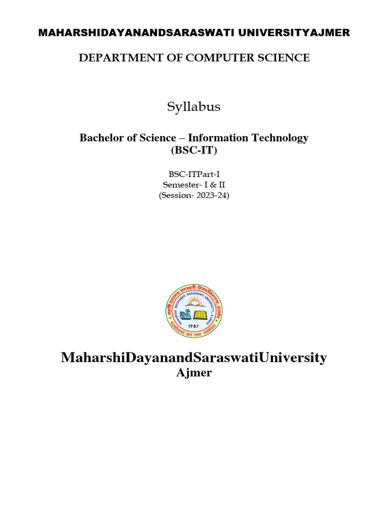 906 - B.Sc. I.T. (Semester I&II) | PDF | Method (Computer Programming) | Relational Database