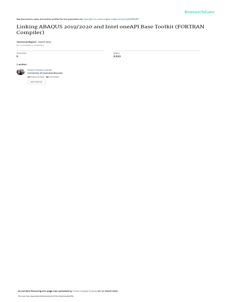 Linking ABAQUS2019 and Intelone APIBase Toolkit | PDF | Computer Programming | Microsoft Software