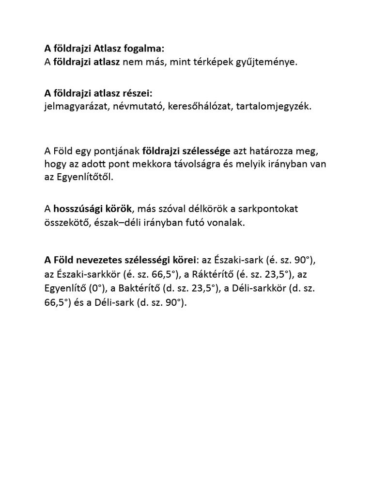Földrajzatlasz | PDF