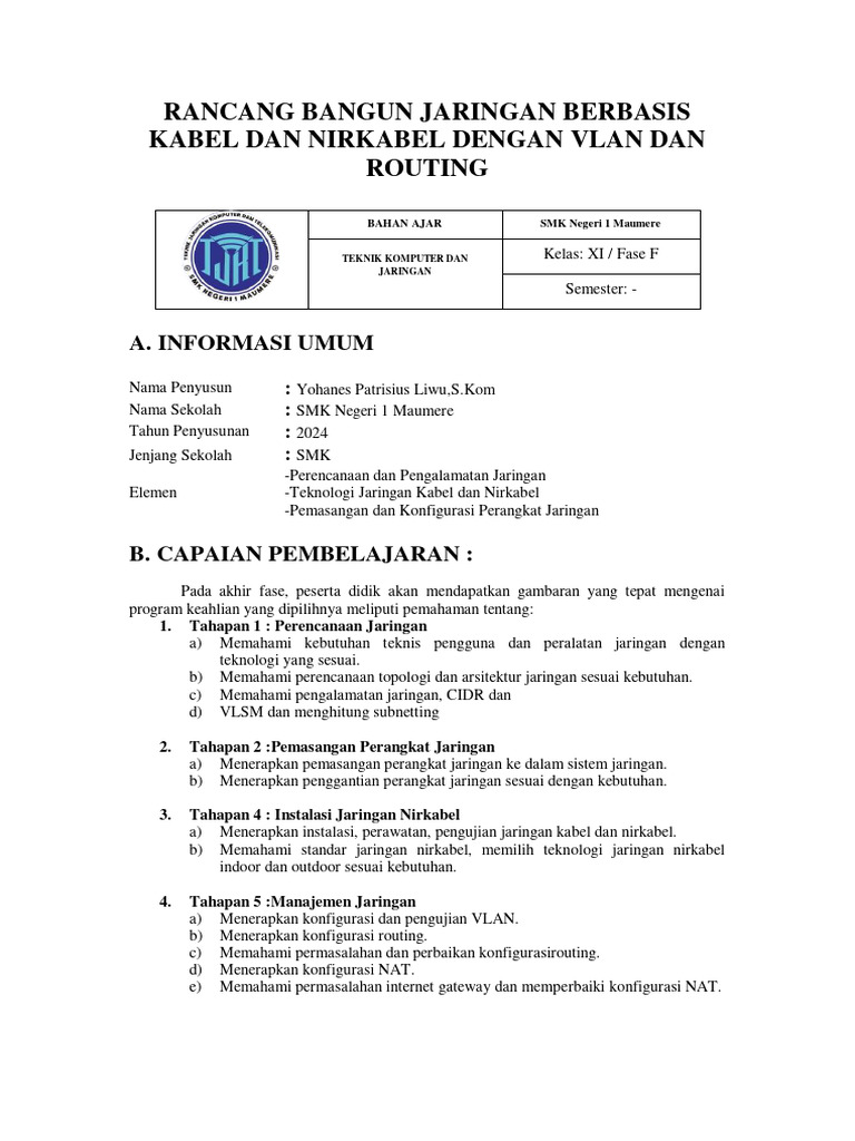 Rancang Bangun Jaringan Kabel Dan Nirkabel - Teknik Komputer Jaringan-1 ...