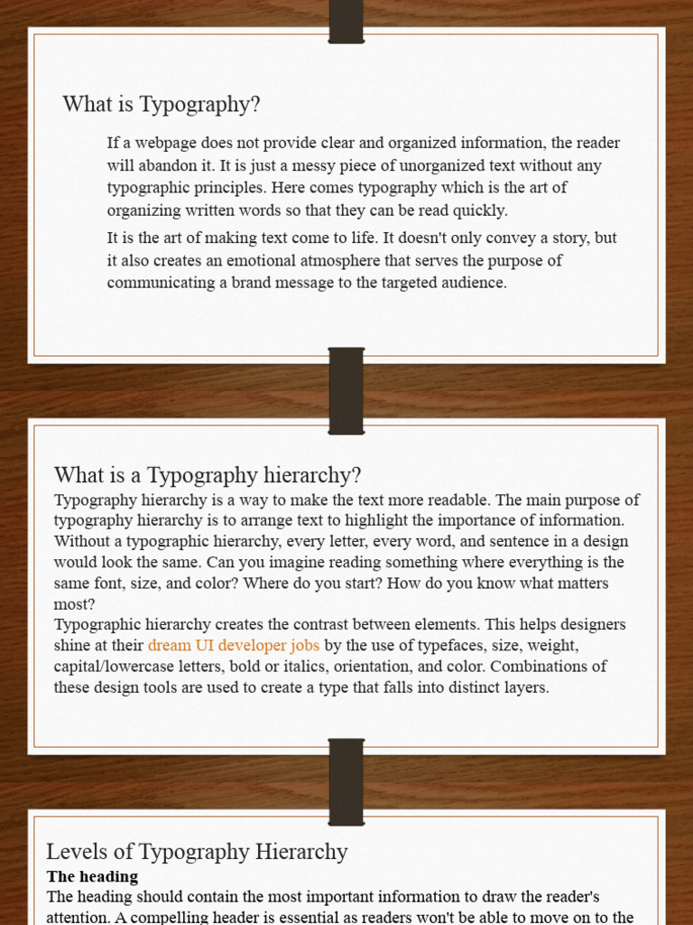 Typography Heirarchy | PDF | Typography | Typefaces