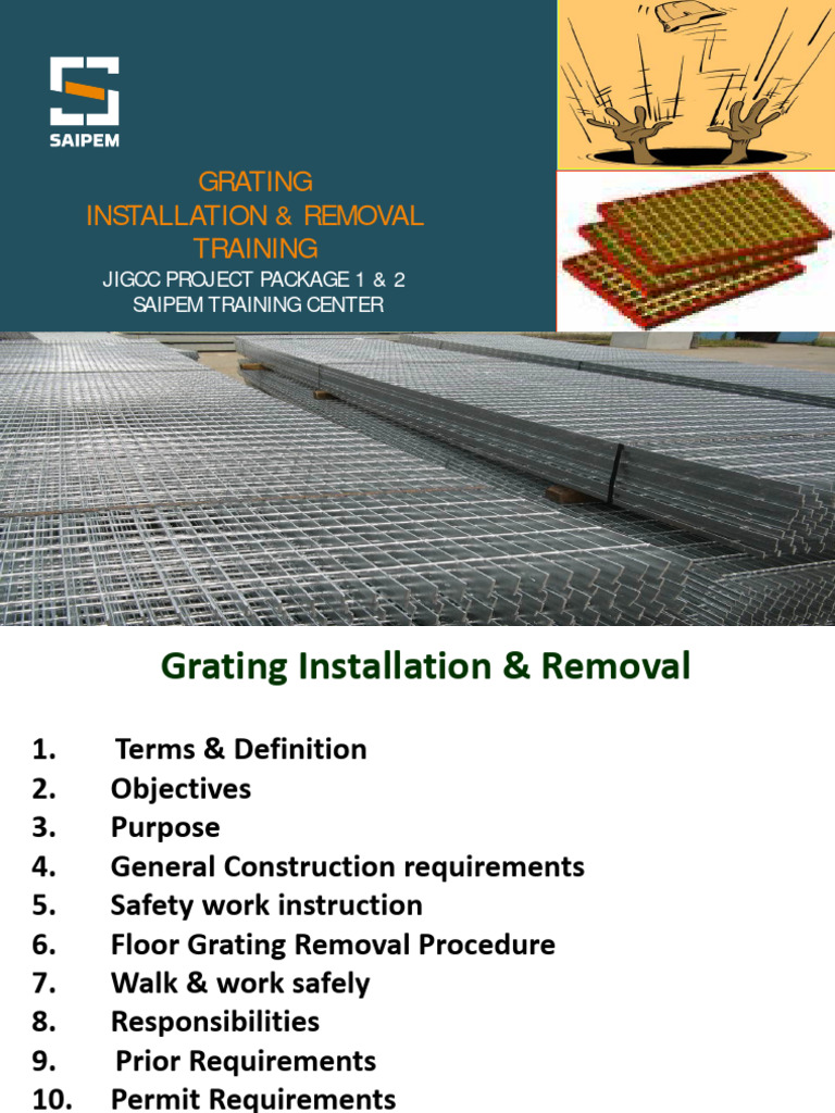 Grating Removal & Installation | Download Free PDF | Stairs | Corrosion
