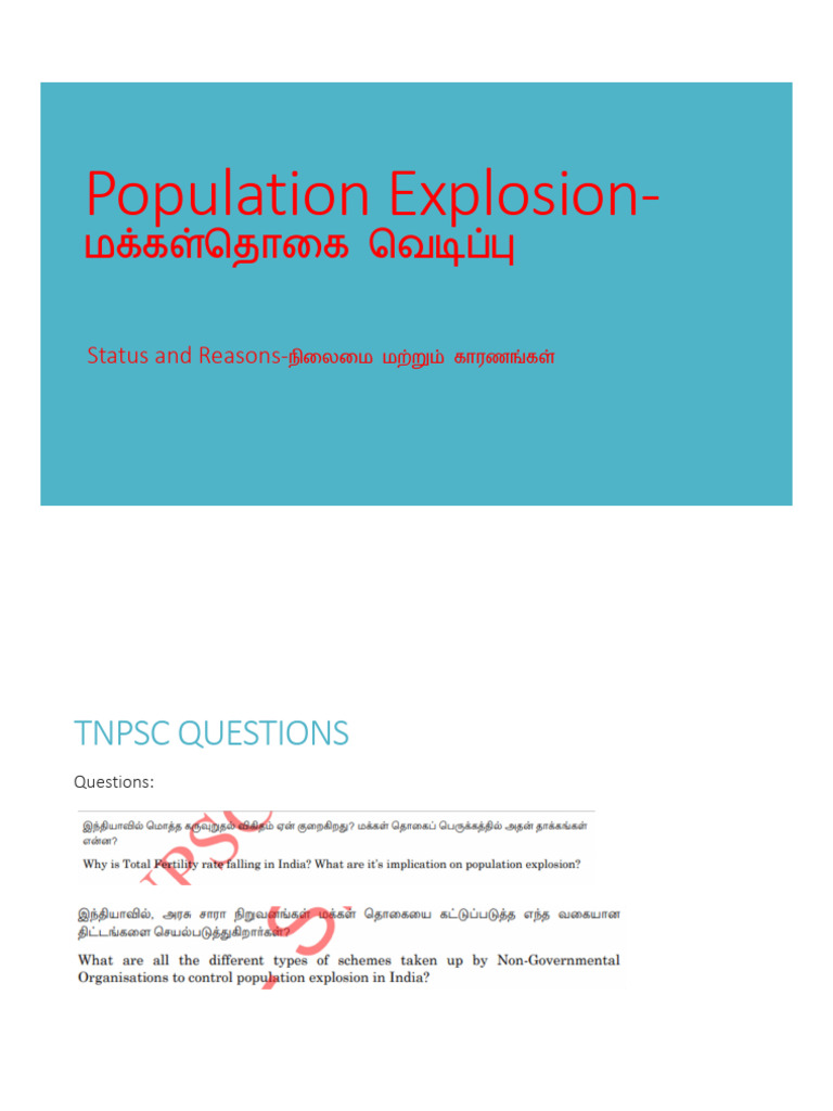 Population Explosion Pdf