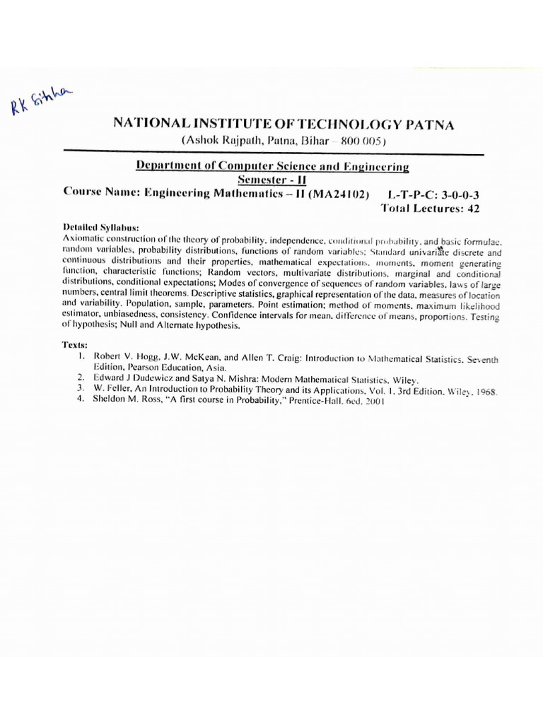 Maths Syllabus Pdf