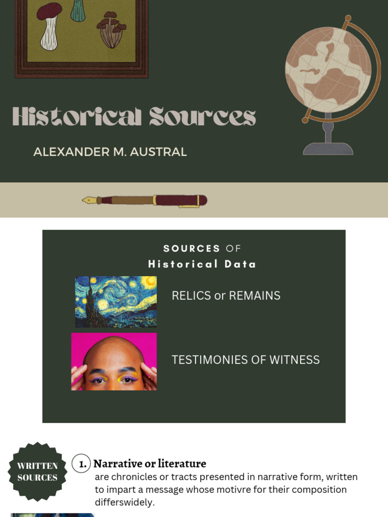 Types of Historical Sources Explained | PDF | History