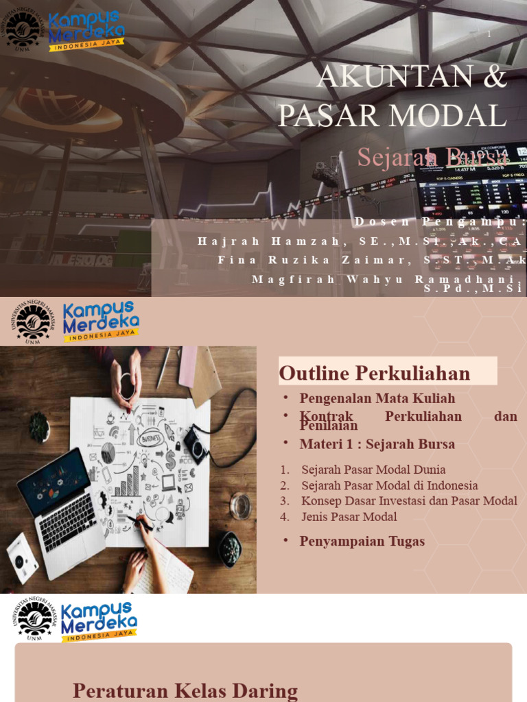 Materi 1 Akuntan Dan Pasar Modal - Sejarah Bursa | PDF