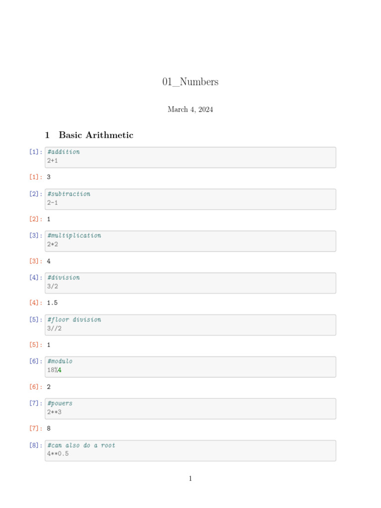 01 Python Basics | PDF