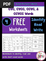 CVV and CVVC Word List 1 | PDF | Cooking, Food & Wine | Language Arts ...