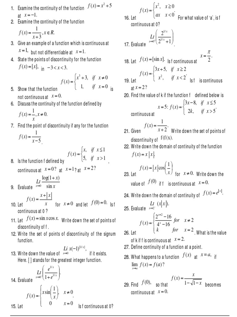 Continuity 1 JSGC | PDF | Function (Mathematics) | Mathematical Analysis