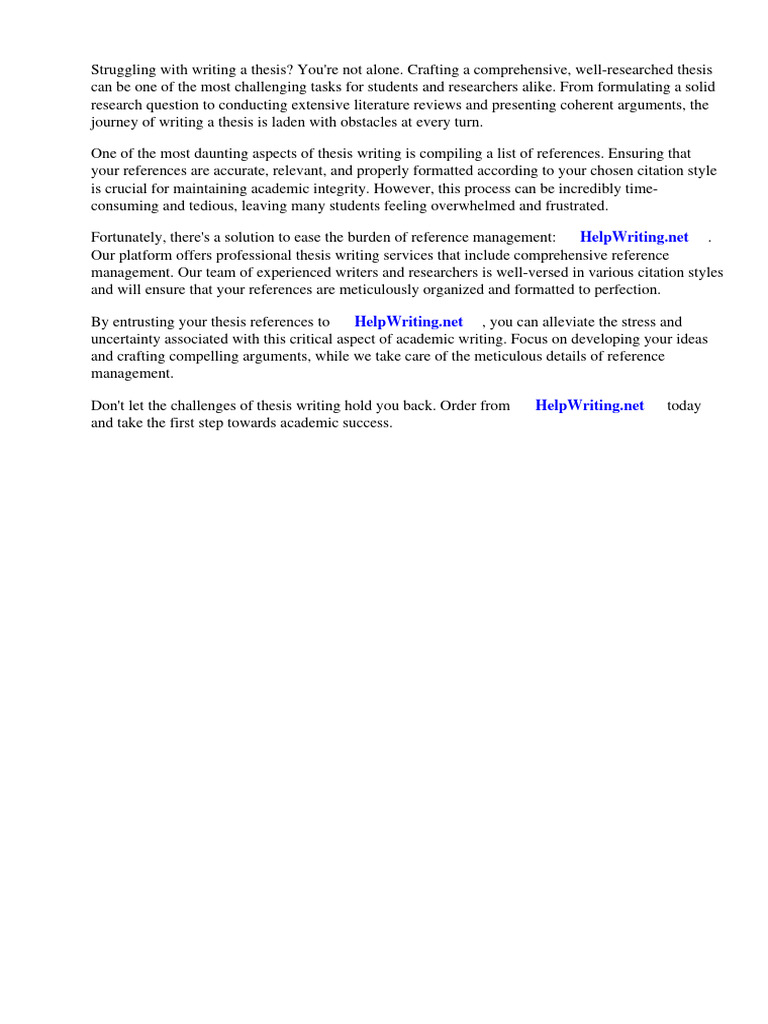 Sample References Thesis | PDF | Apa Style | Thesis