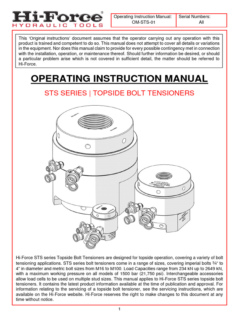 STS Operating Manual PDF3112020123723 | PDF | Screw | Pump