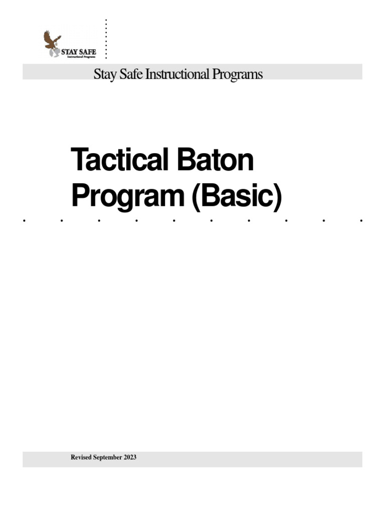 Tactical Baton Training Guide | PDF | Flexibility (Anatomy) | Endurance