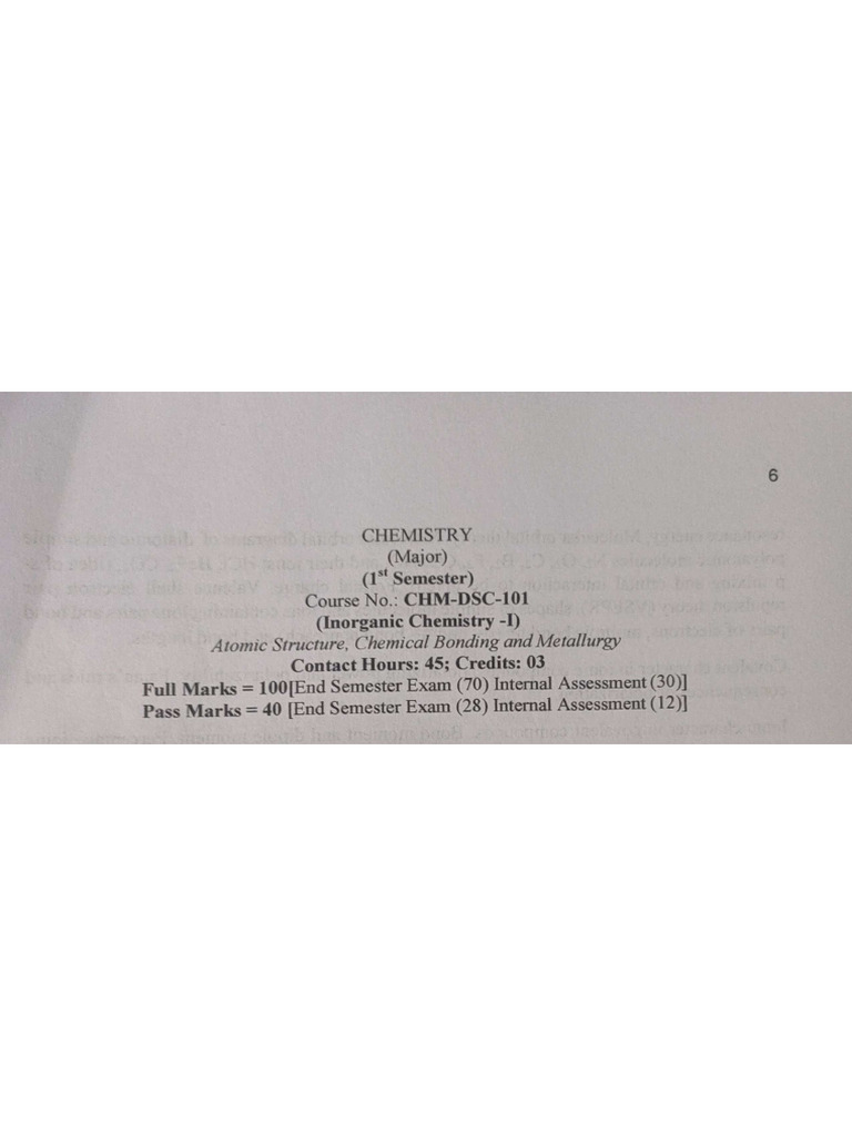 Chemistry Fyug 1ST Sem | PDF