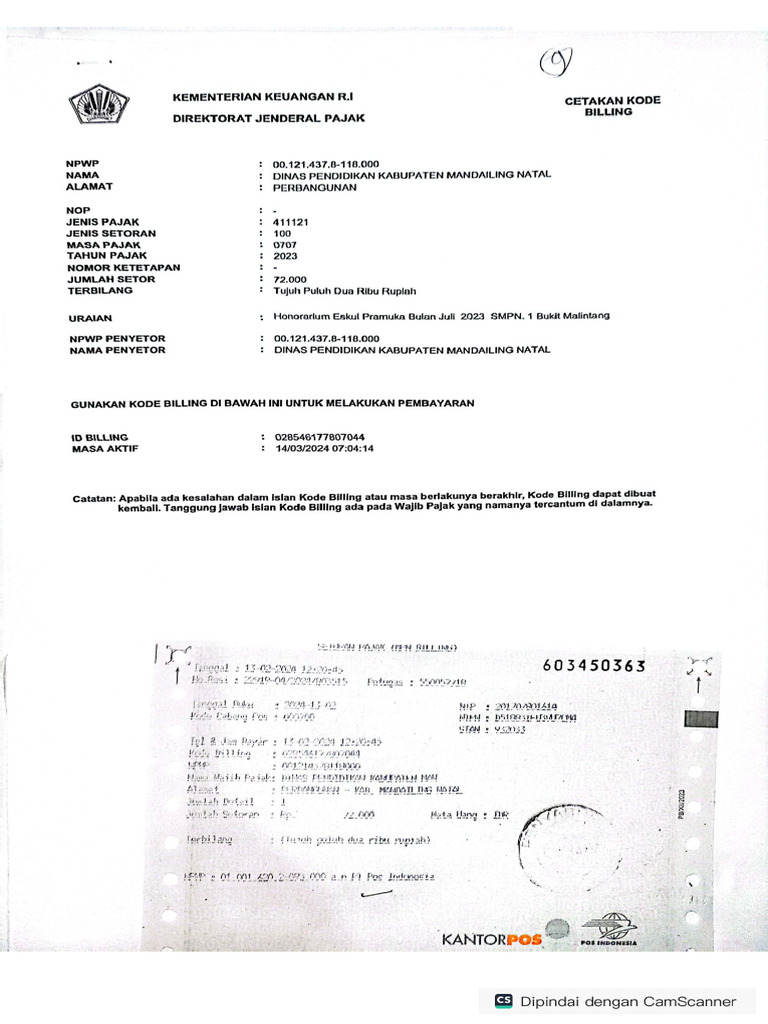 Pajak PPH Psl. 21 Honorarium Kegiatan Eskul Triwulan III | PDF Pajak PPH Psl. 21 Honorarium Kegiatan Eskul Triwulan III | PDF
