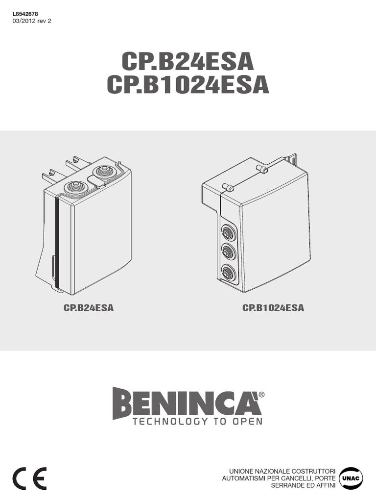 Fiche Beninca Cpb24esa | PDF