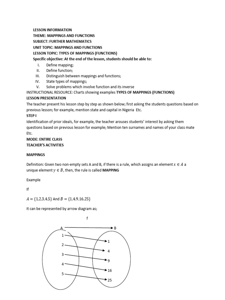 Mappings and Functions Best | PDF | Function (Mathematics) | Mathematics