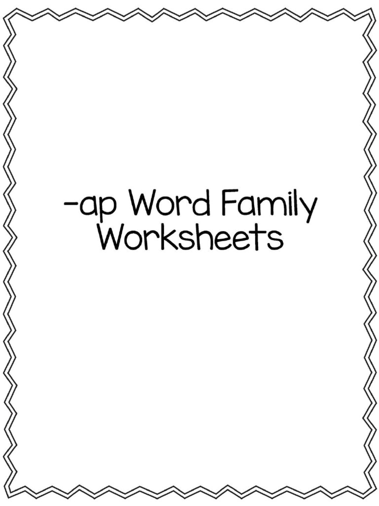 AP Word Family Worksheets A | PDF