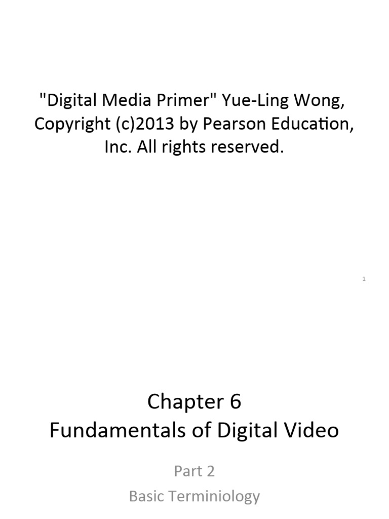 ch06b Basic Terminology | PDF | Video | Film Frame