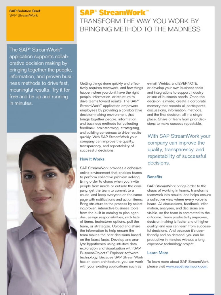 Sap Stream Work | PDF | Business Process | Sap Se