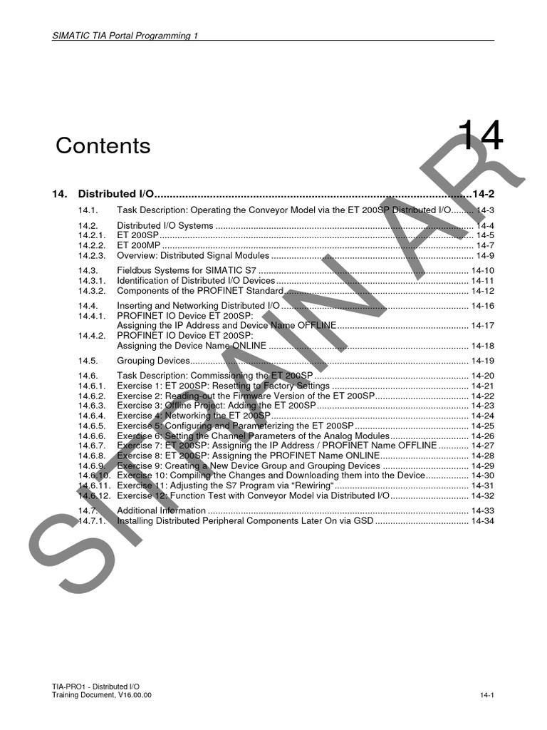 SIMATIC TIA Portal: Distributed I/O | PDF | Computer Network | Ip Address