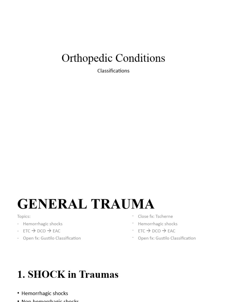 Orthopedic Trauma Classifications Guide | PDF | Vertebral Column ...