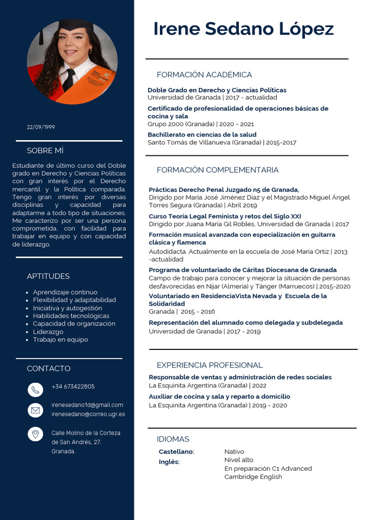 Irene Sedano CV | PDF | Granada