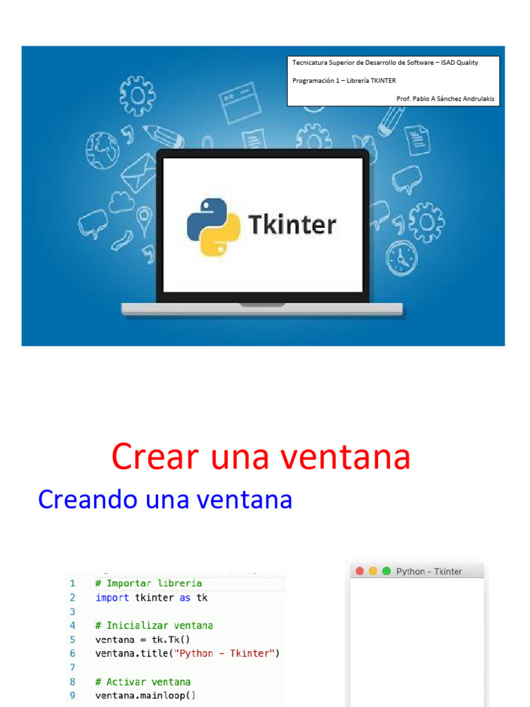 Python Tkinter | Descargar gratis PDF | Menú (Computación) | Ventana ...