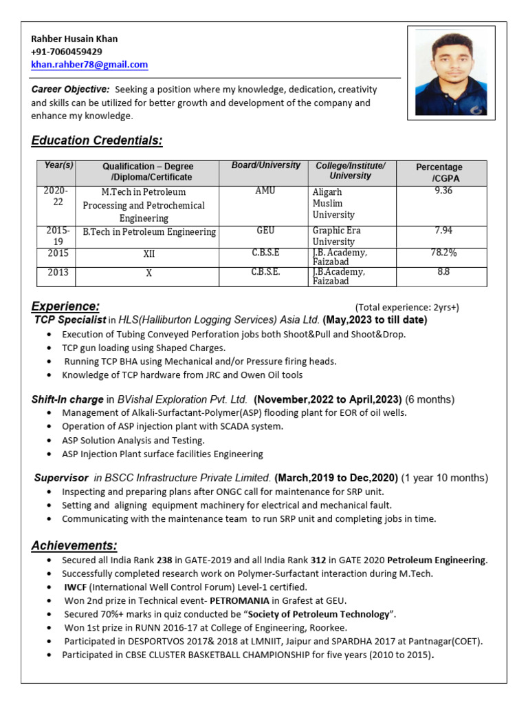 Rahber.CV | PDF | Engineering | Physical Sciences