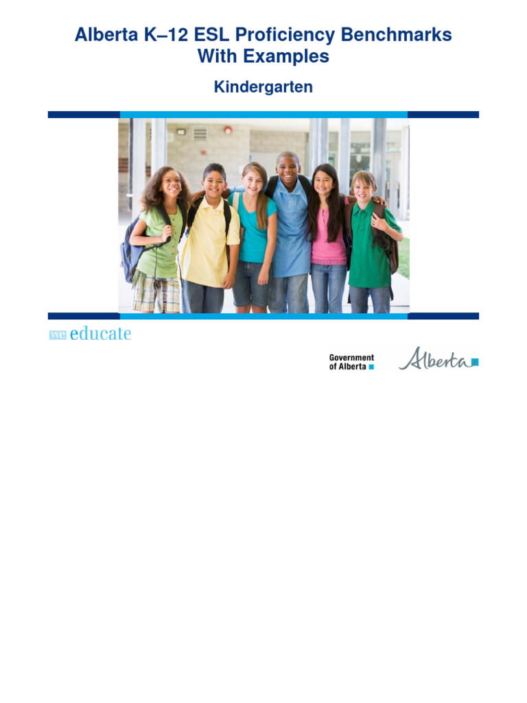 ESL Benchmarks Kindergarten | PDF | Adjective | Noun