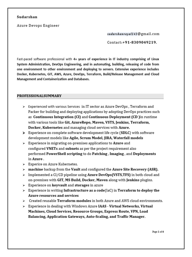 Sampath Azure Devops Resume | PDF | Cloud Computing | Microsoft Azure