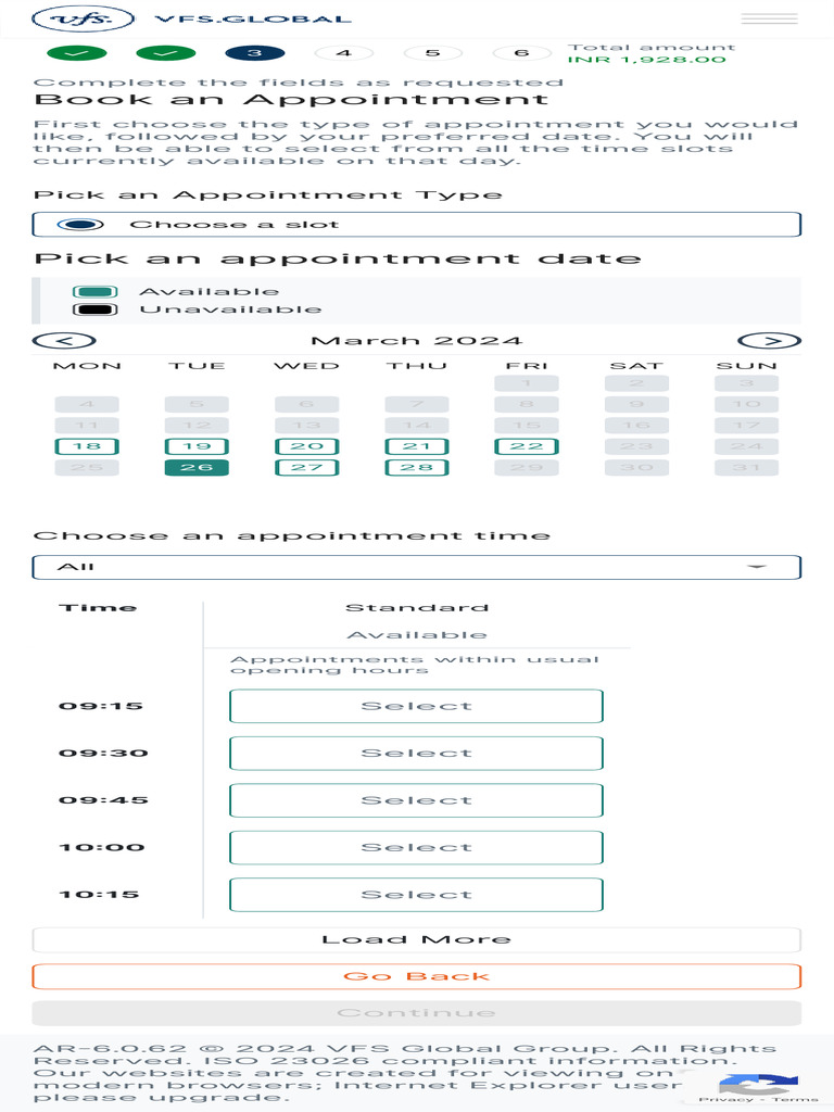 Book Appointment VFS Global | PDF