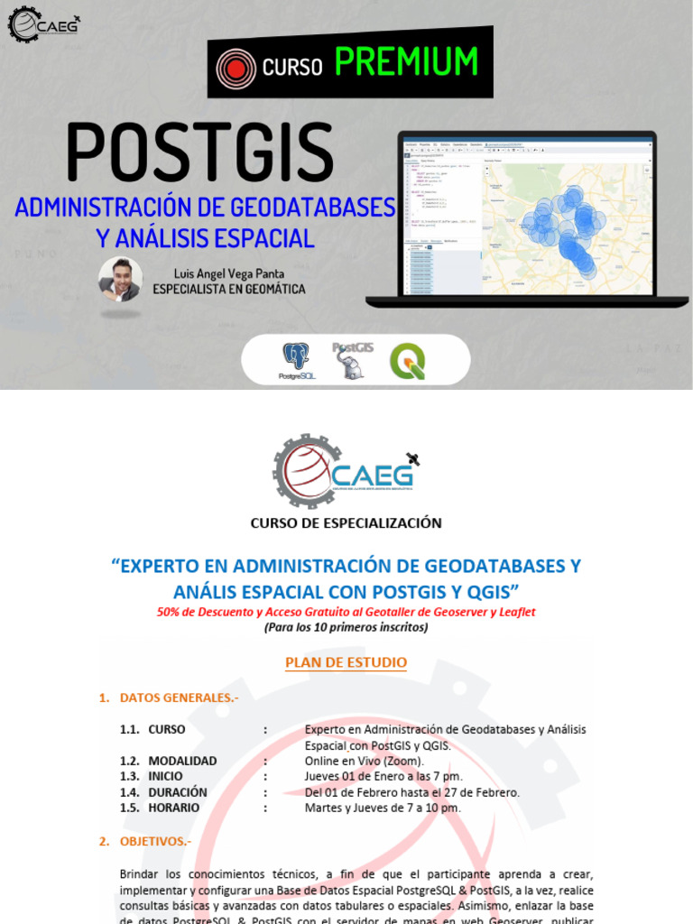 Curso Online: PostGIS y QGIS Avanzado | PDF | SQL | Ingeniería de software