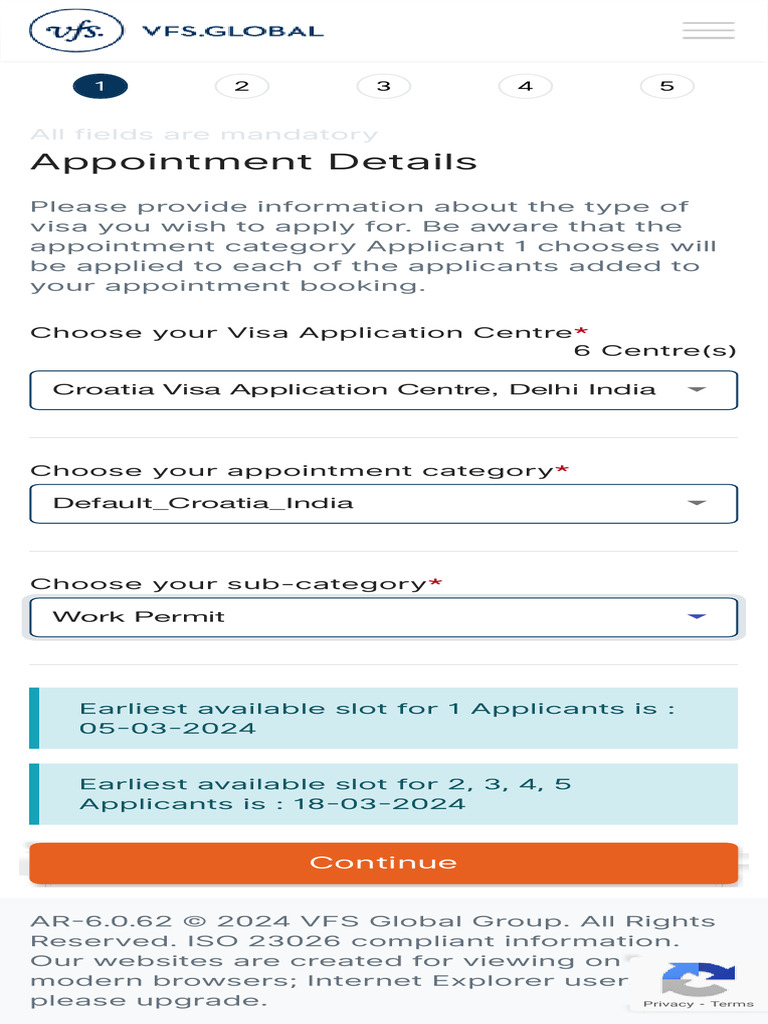 Appointment Details VFS Global | PDF