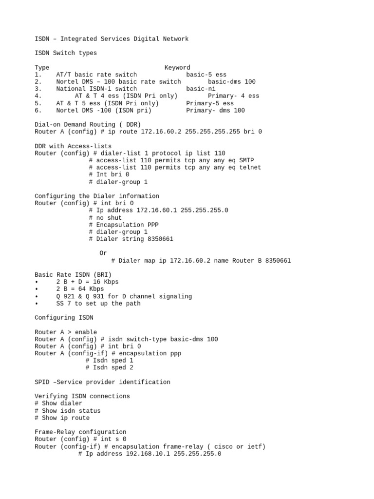 ISDN | PDF | Internet Protocols | Router (Computing)