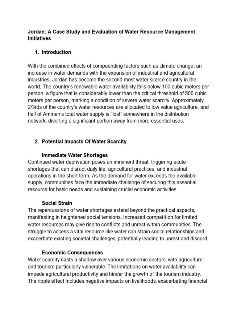 Ess Report | PDF | Water Resources | Water Scarcity