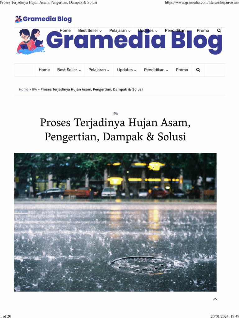 Proses Terjadinya Hujan Asam (Gramedia) | PDF Proses Terjadinya Hujan Asam (Gramedia) | PDF