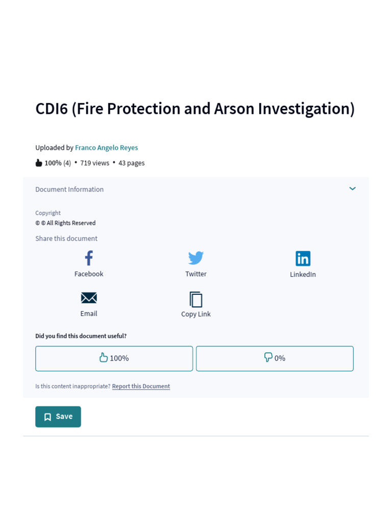 CDI6 (Fire Protection and Arson Investigation) | PDF | Fires | Combustion | PDF